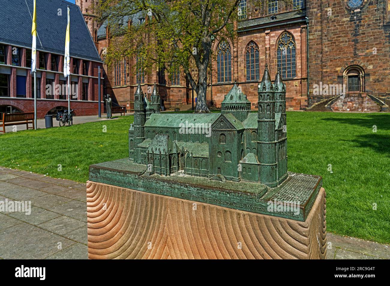 SchUM-Stadt, Modell, Dom Sankt Peter, erbaut 12. Jahrhundert, Südseite ...