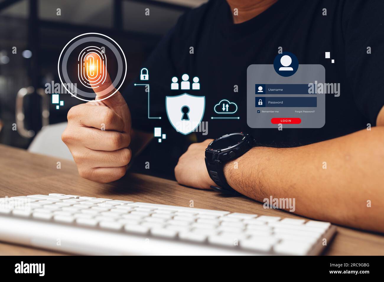 captivating digital illustrations capturing scanning fingerprint ...