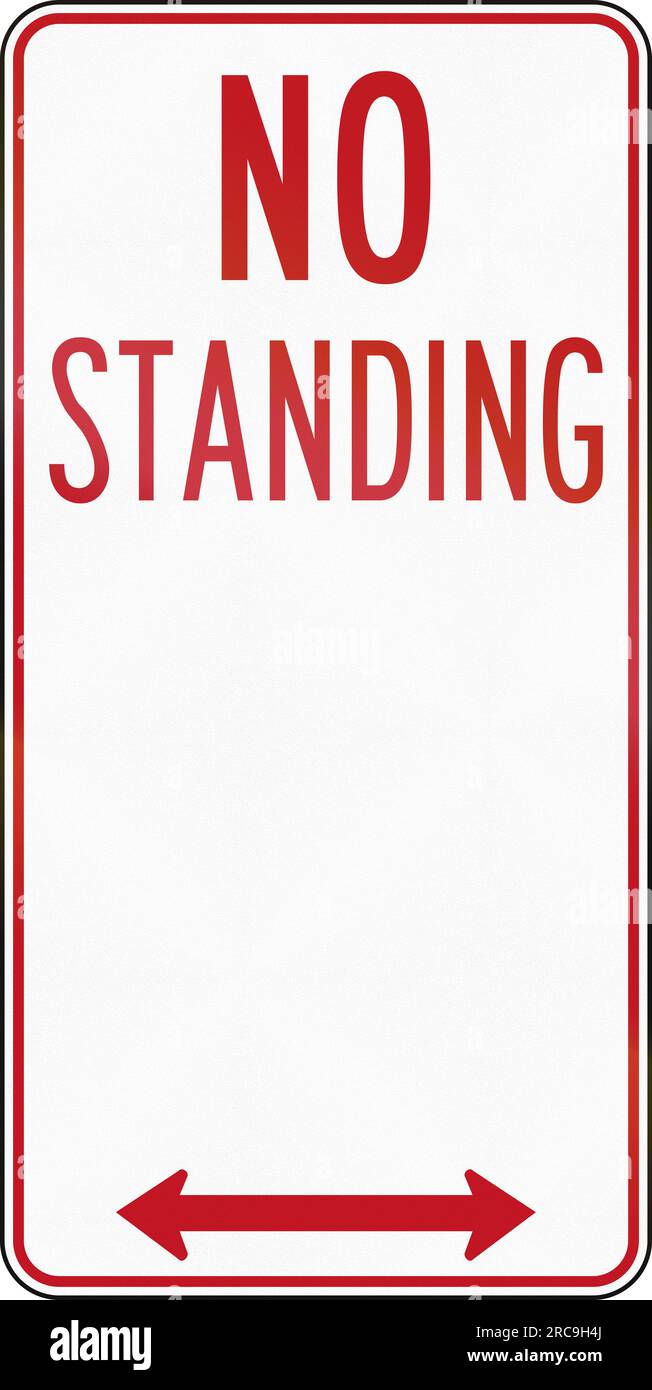 Australian traffic sign - No standing, used in New South Wales Stock ...
