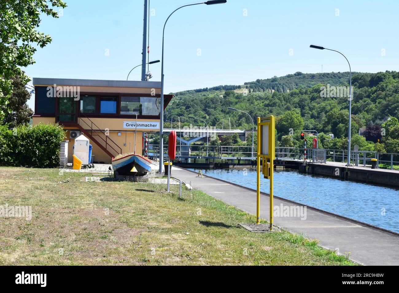 River Lock Grevenmacher Stock Photo - Alamy