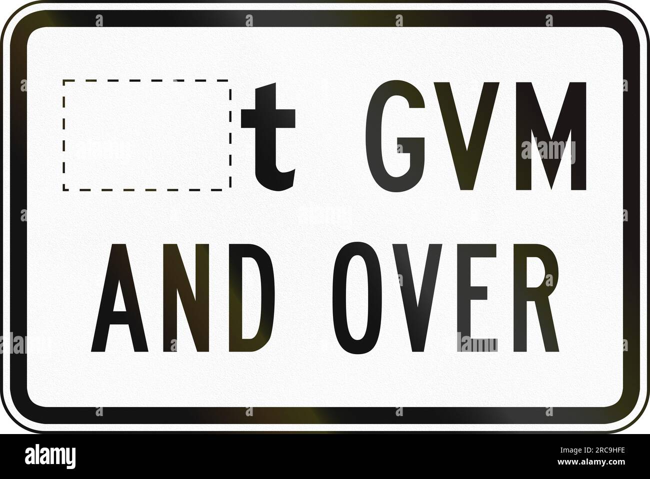 Australian additional traffic sign - Specified gross vehicle mass and ...