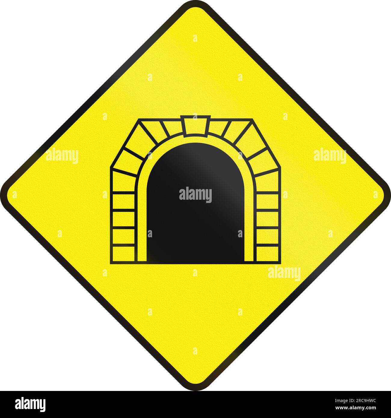 Warning road sign in Ireland - Tunnel ahead Stock Photo - Alamy