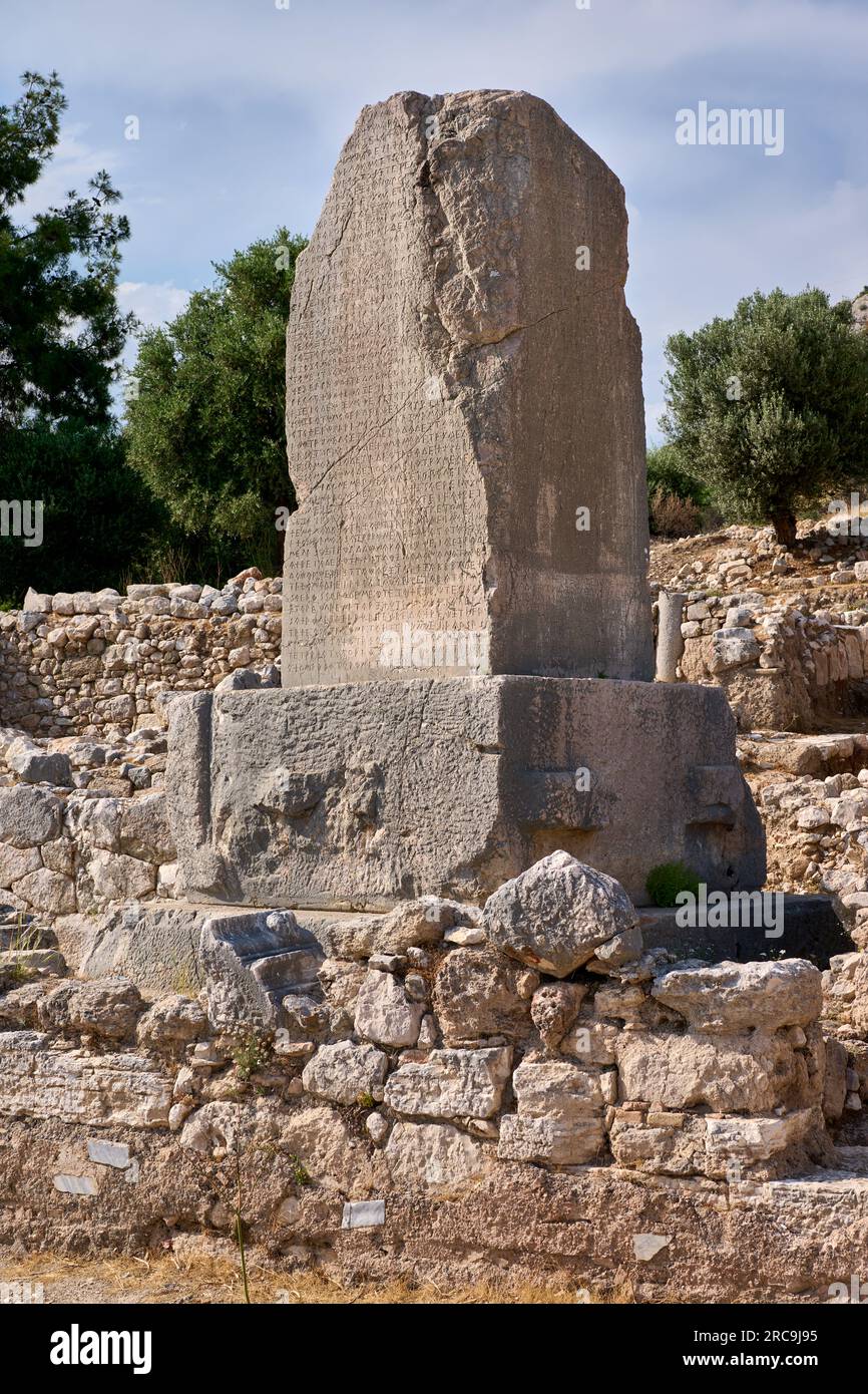 Xanthos, Tuerkei |Inscribed Pillar or Xanthian Obelisk( Xanthos Stele ...