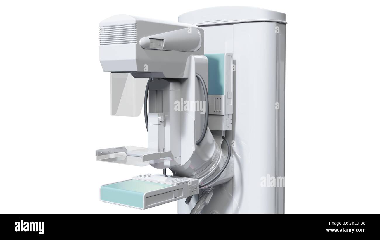 Illustration eines Röntgenmammographen zur Früherkennung von Brustkrebs ...
