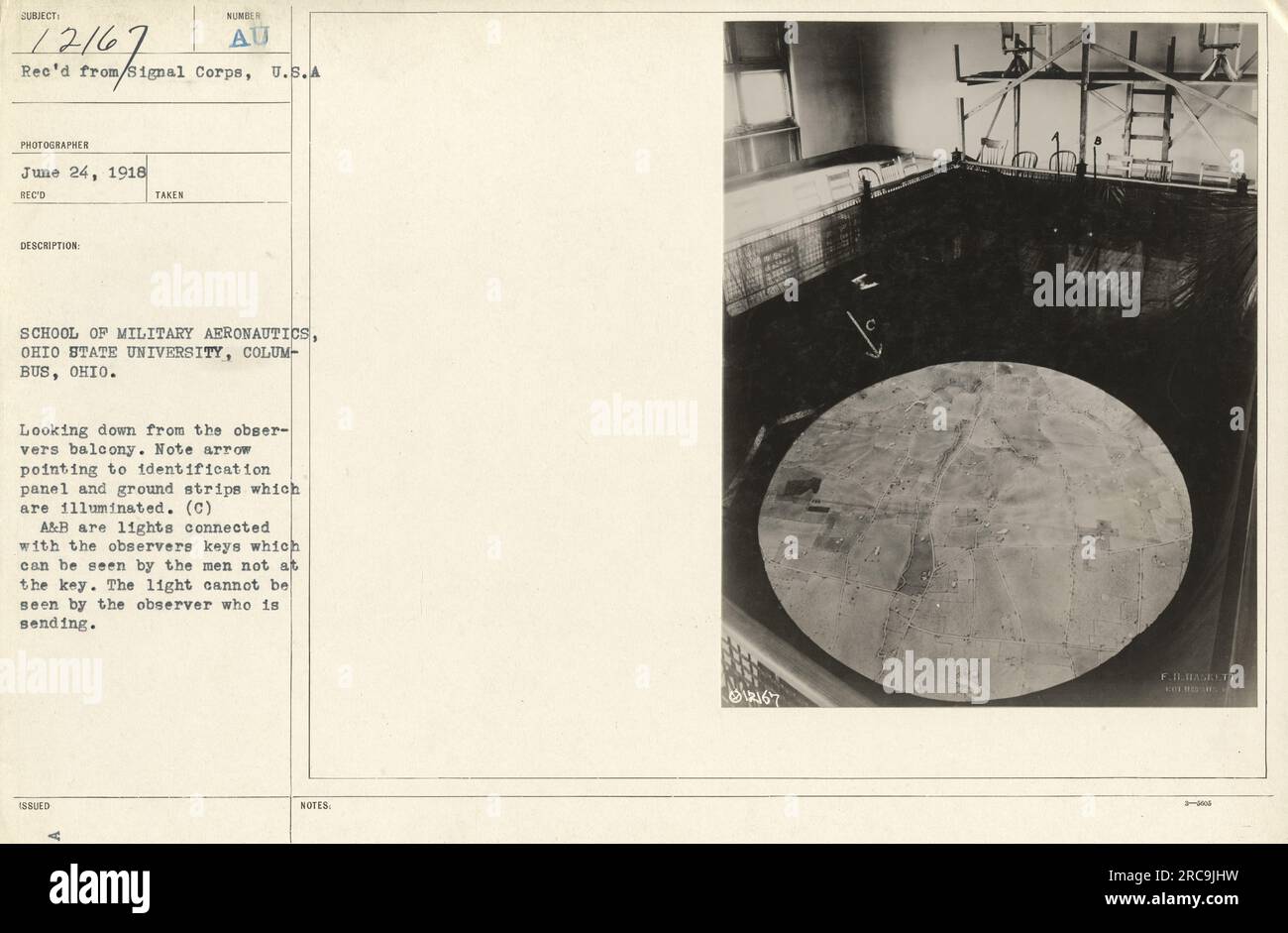 Aerial view of the School of Military Aeronautics at Ohio State ...