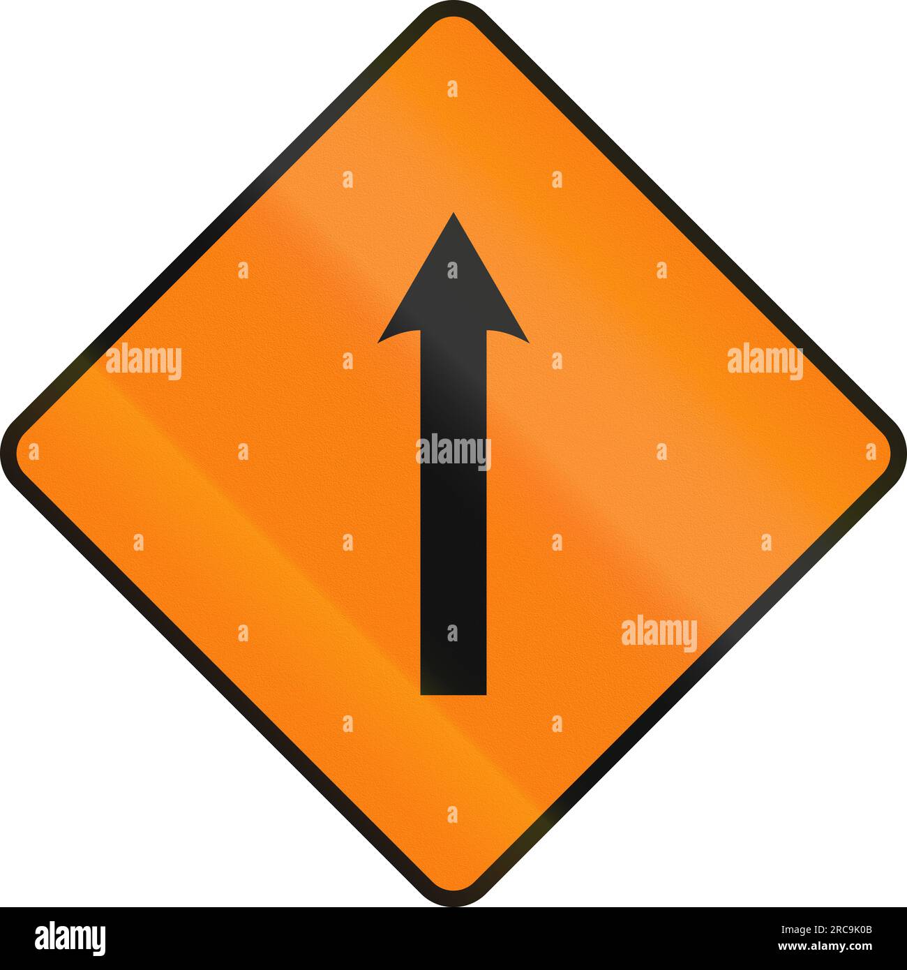 An Irish temporary road sign - Single lane area ahead Stock Photo - Alamy