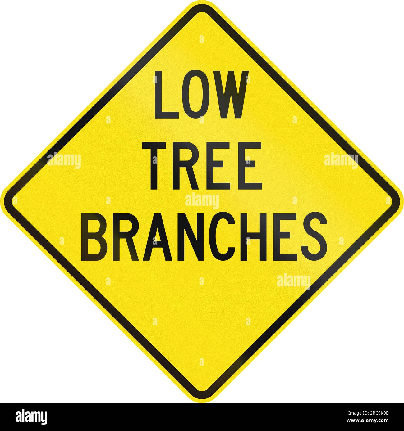 An Australian road sign used in Victoria - Low tree branches Stock ...