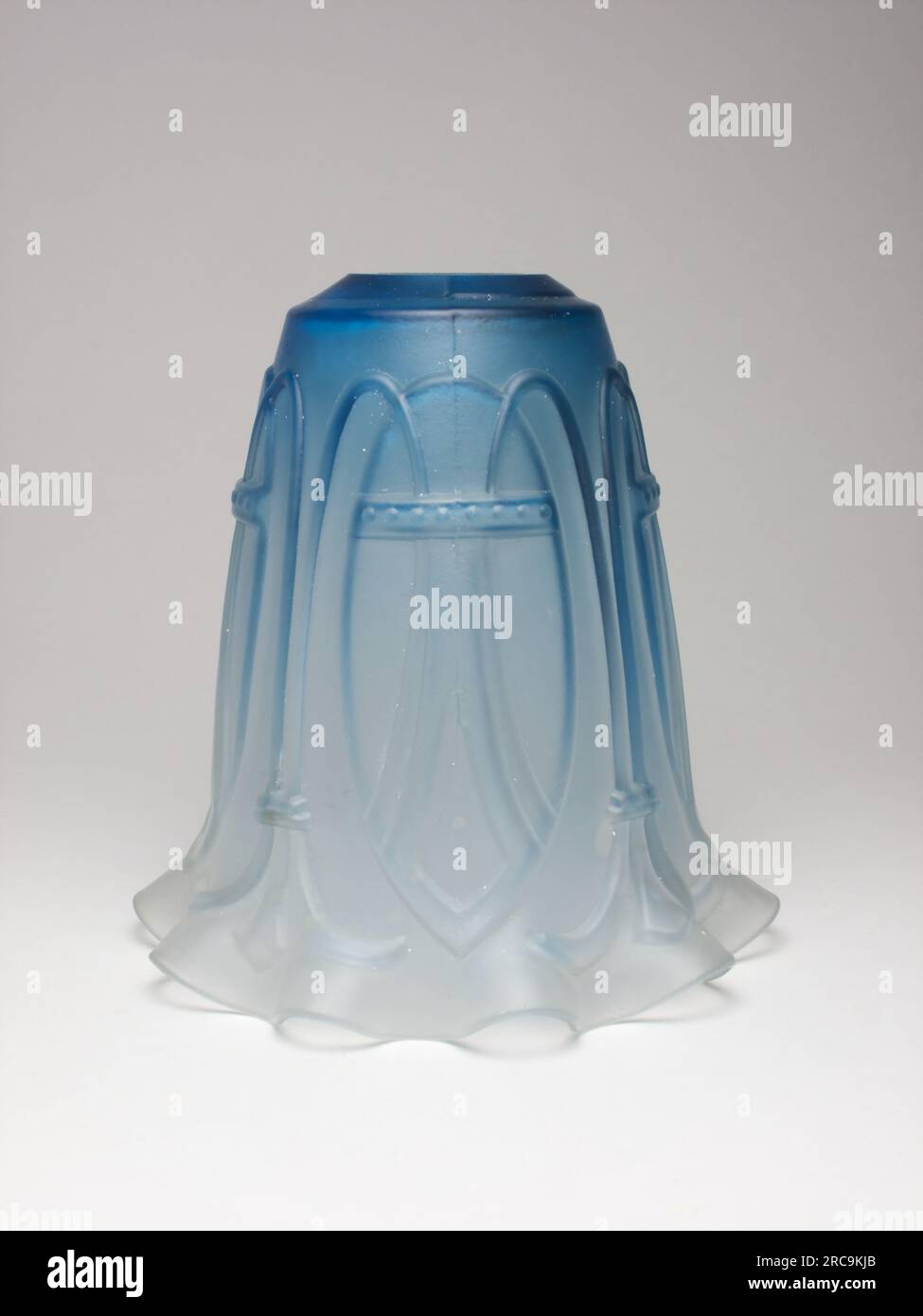 Antique Art Nouveau blue glass shade Stock Photo - Alamy