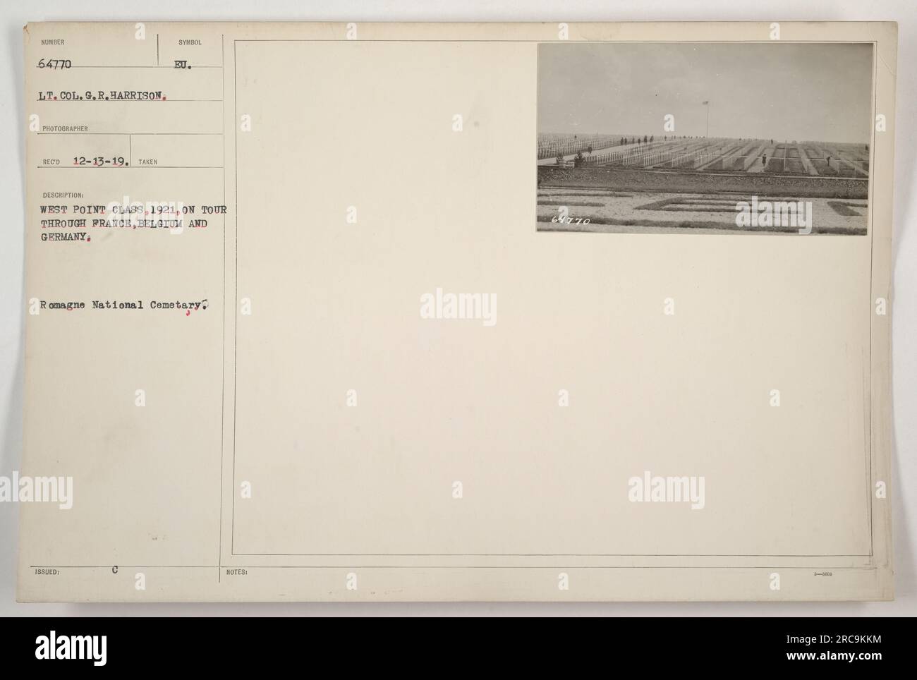 West Point Class of 1921, during their tour through France, Belgium ...