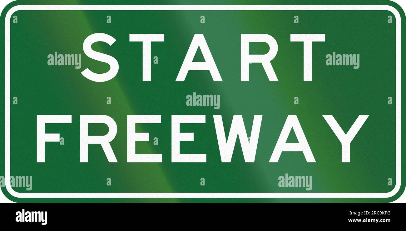 An Australian road sign - Start freeway Stock Photo - Alamy