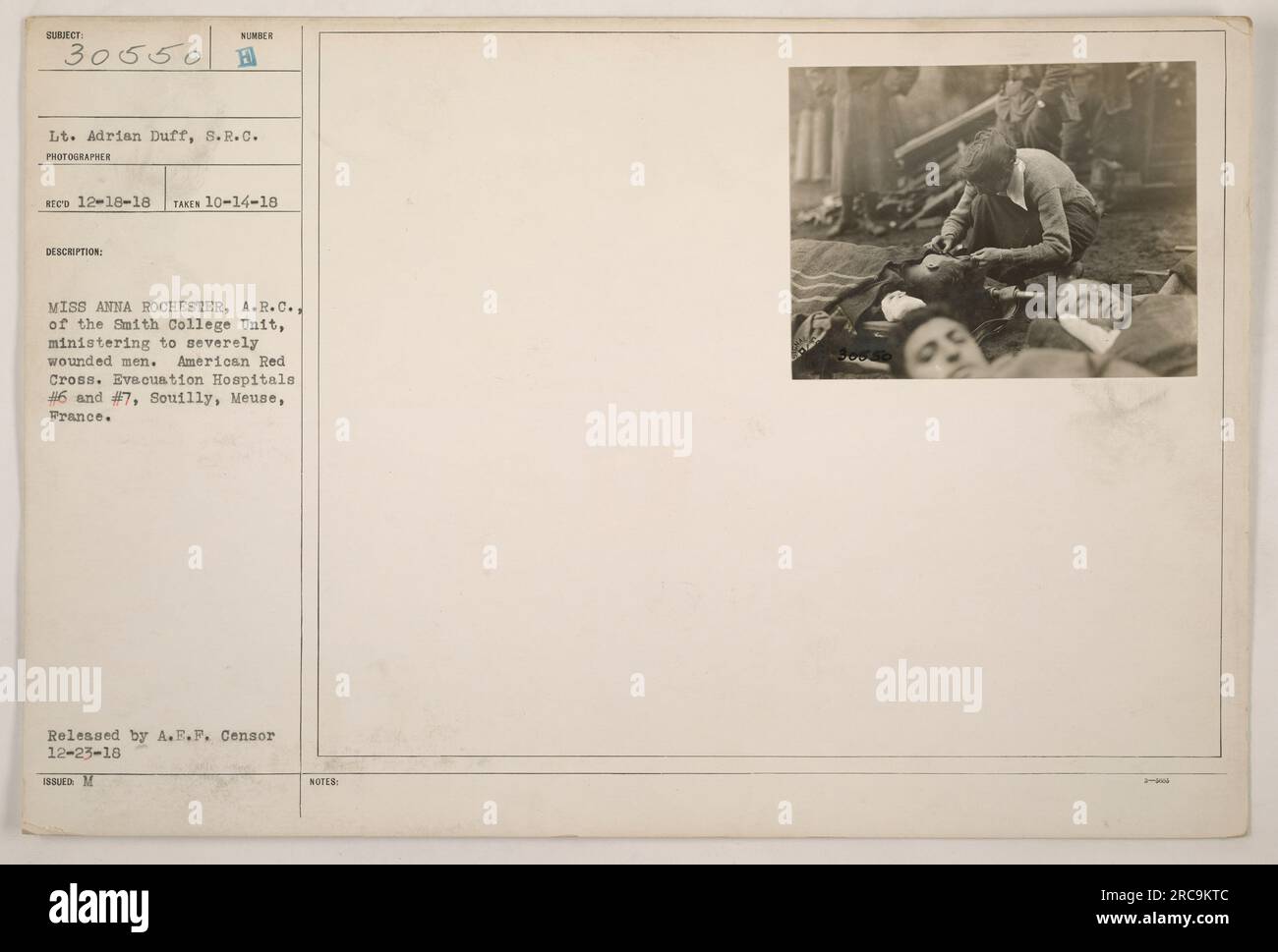 Lieutenant Adrian Duff, S.R.C, captured this photograph on October 14 ...