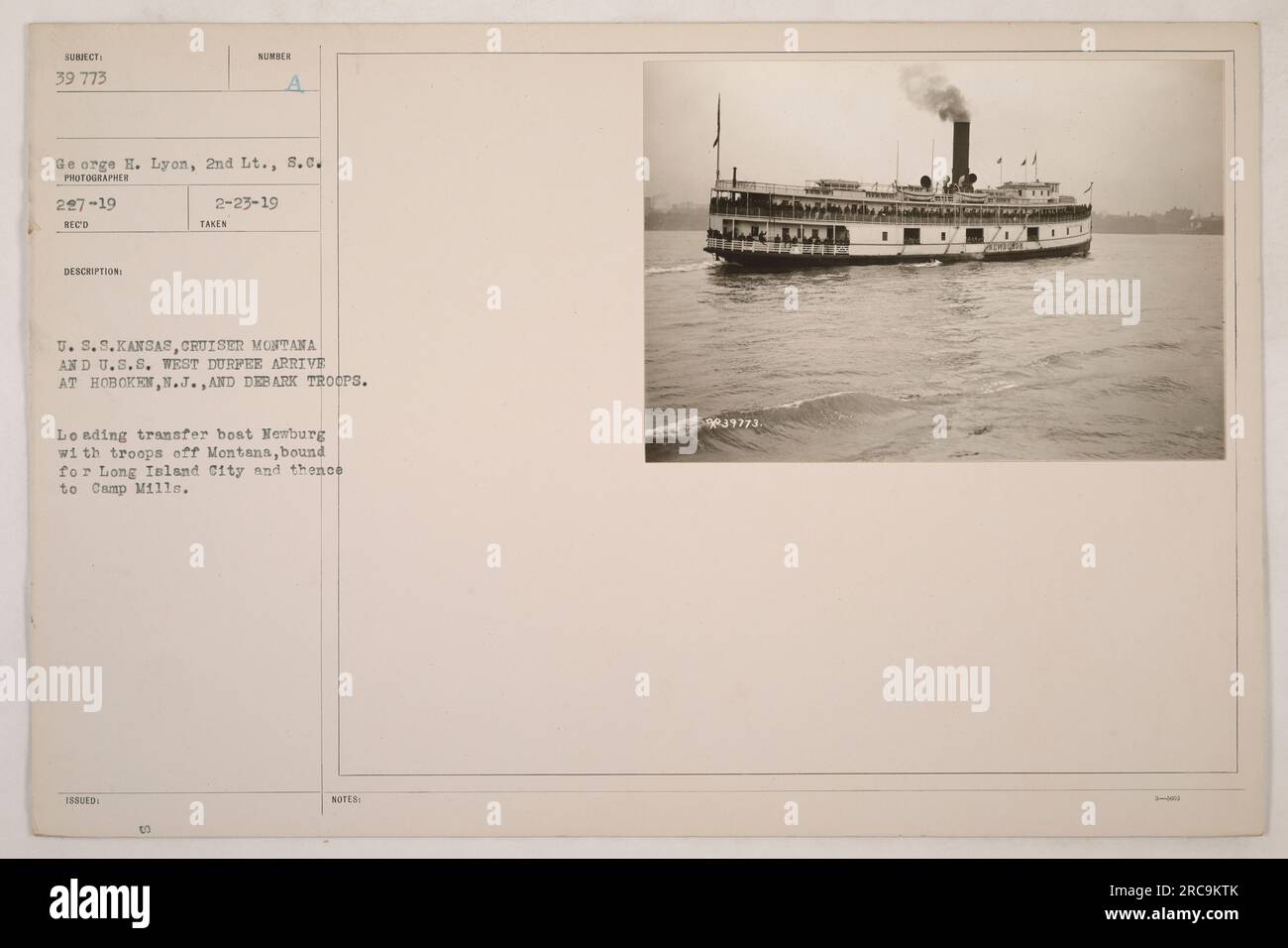 Troops from the U.S.S. Kansas, Cruiser Montana, and U.S.S. West Durfee ...