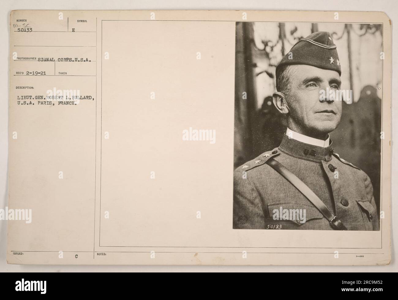 Lieutenant General Robert E. Bullard of the U.S. Army, photographed in ...