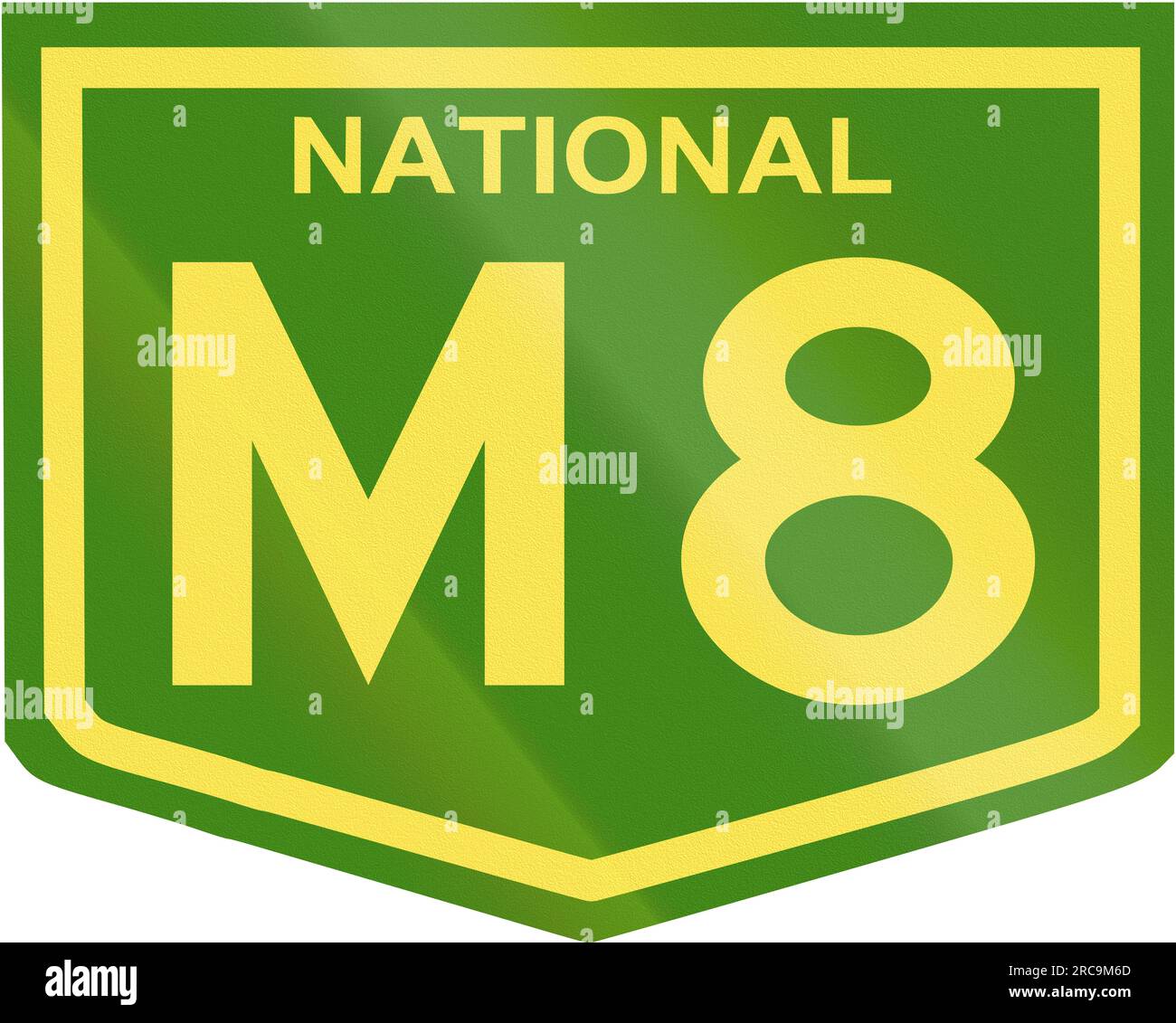 Australian National Highway shield with number M8 Stock Photo - Alamy