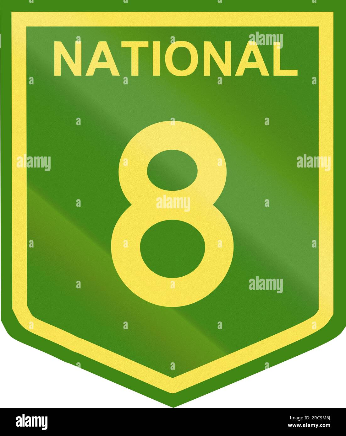 Australian National Highway shield with number 8 Stock Photo - Alamy