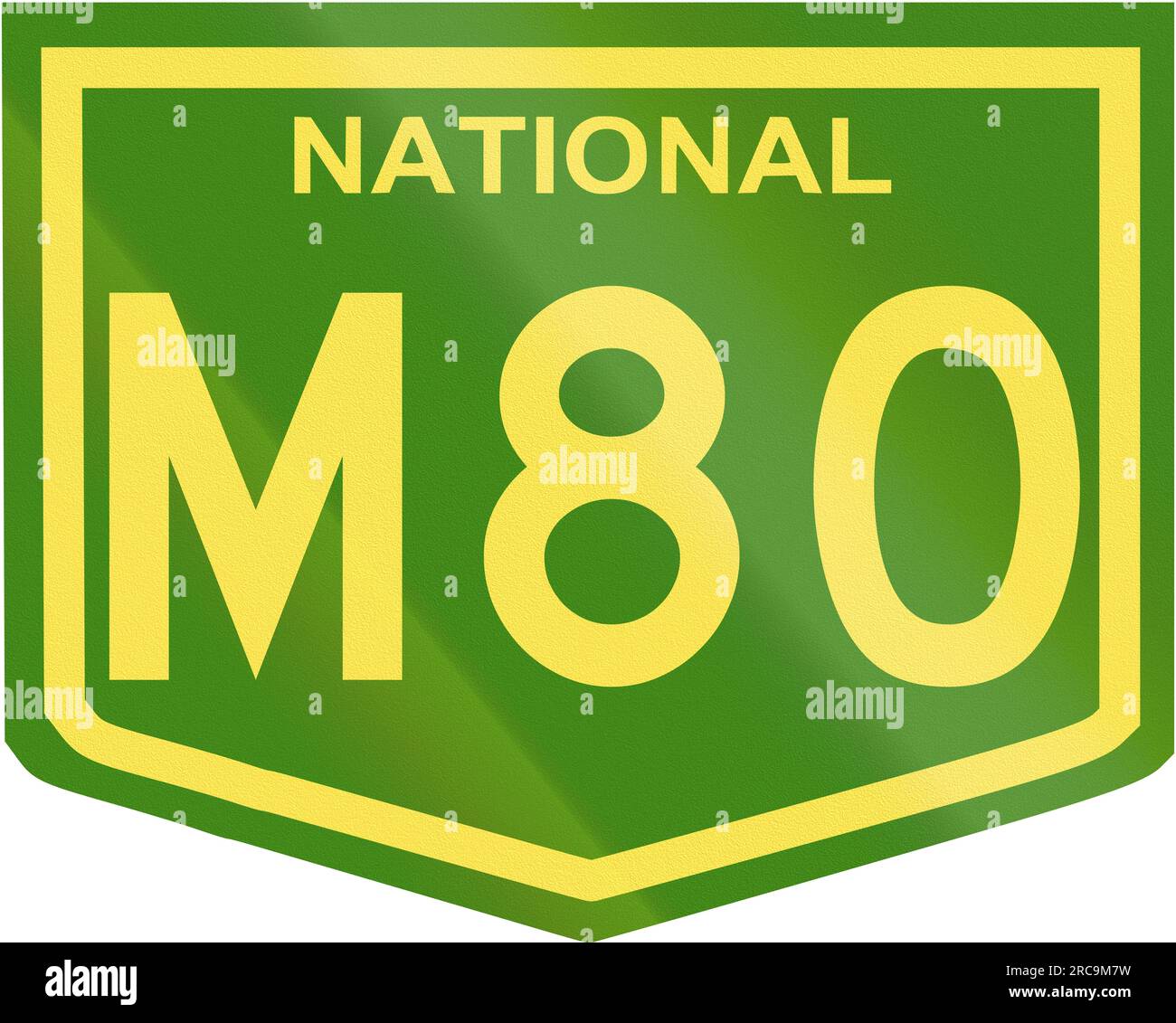Australian National Highway shield with number M80 Stock Photo - Alamy