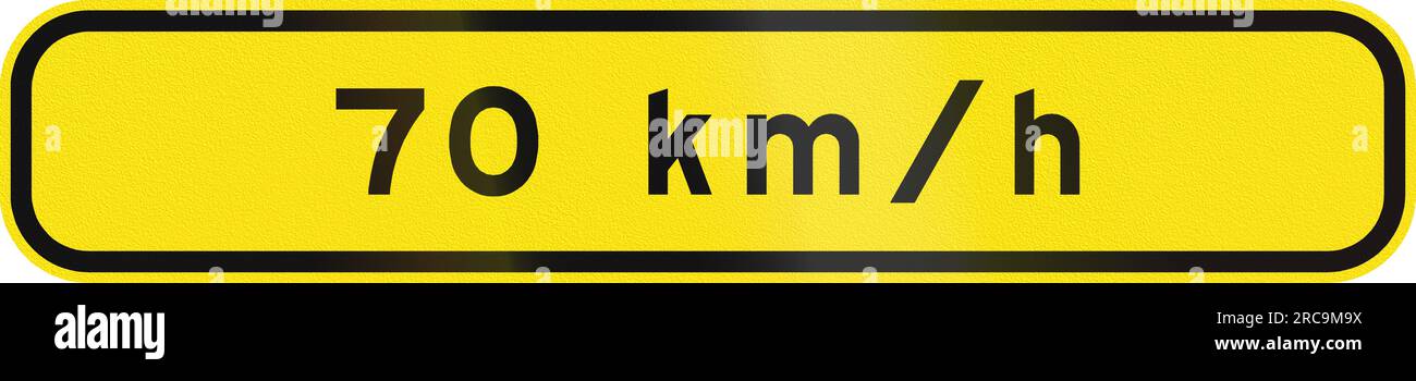 An Australian warning traffic sign - Advisory speed Stock Photo - Alamy