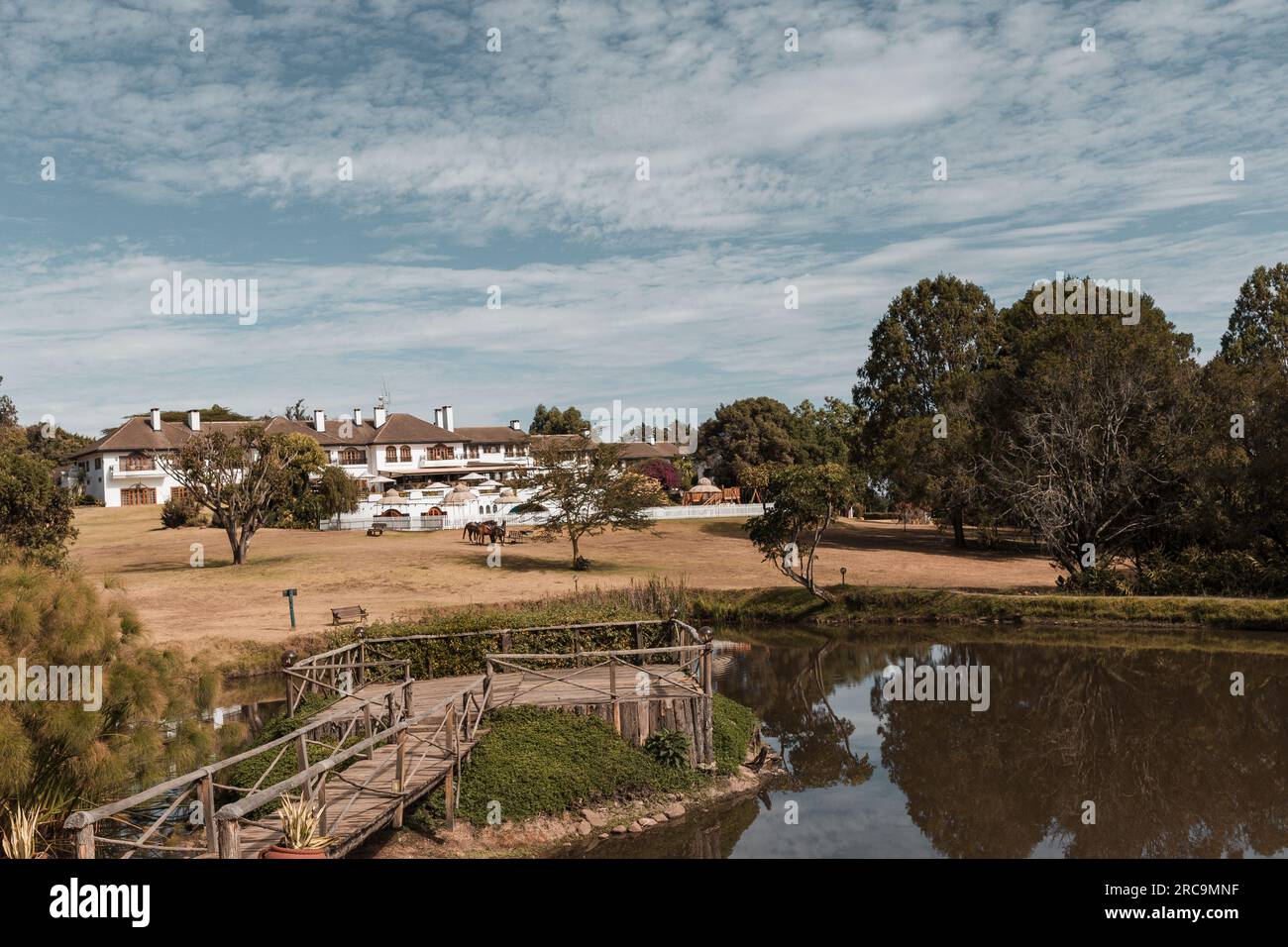 Hotel Fairmont Mount Kenya Safari Club Stock Photo - Alamy