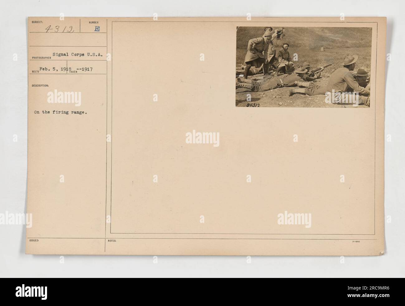 US soldiers conducting target practice on a firing range during World War I Stock Photo - Alamy