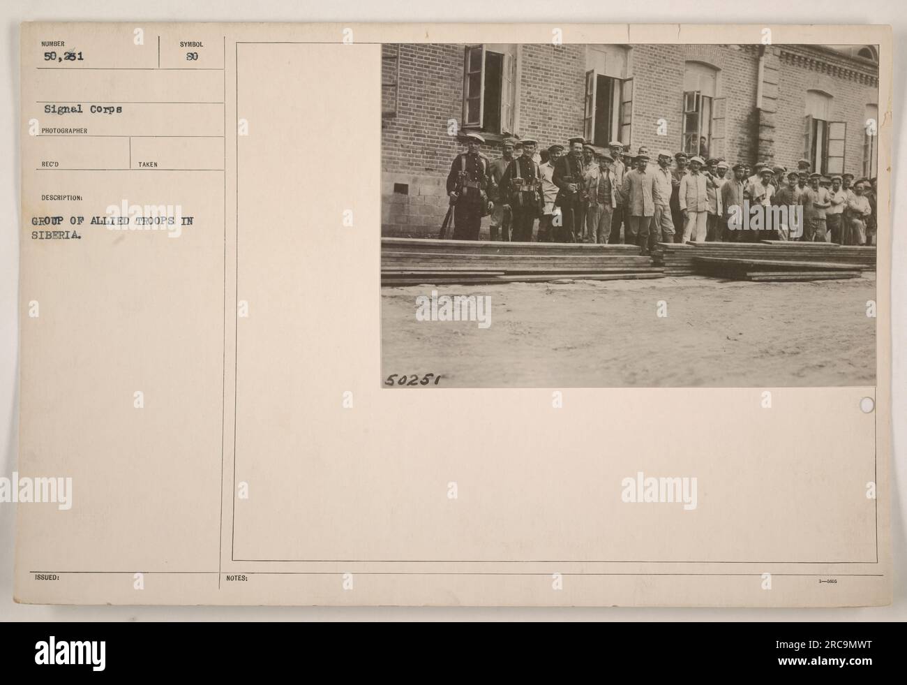 Allied troops gathering in Siberia during World War One. This ...
