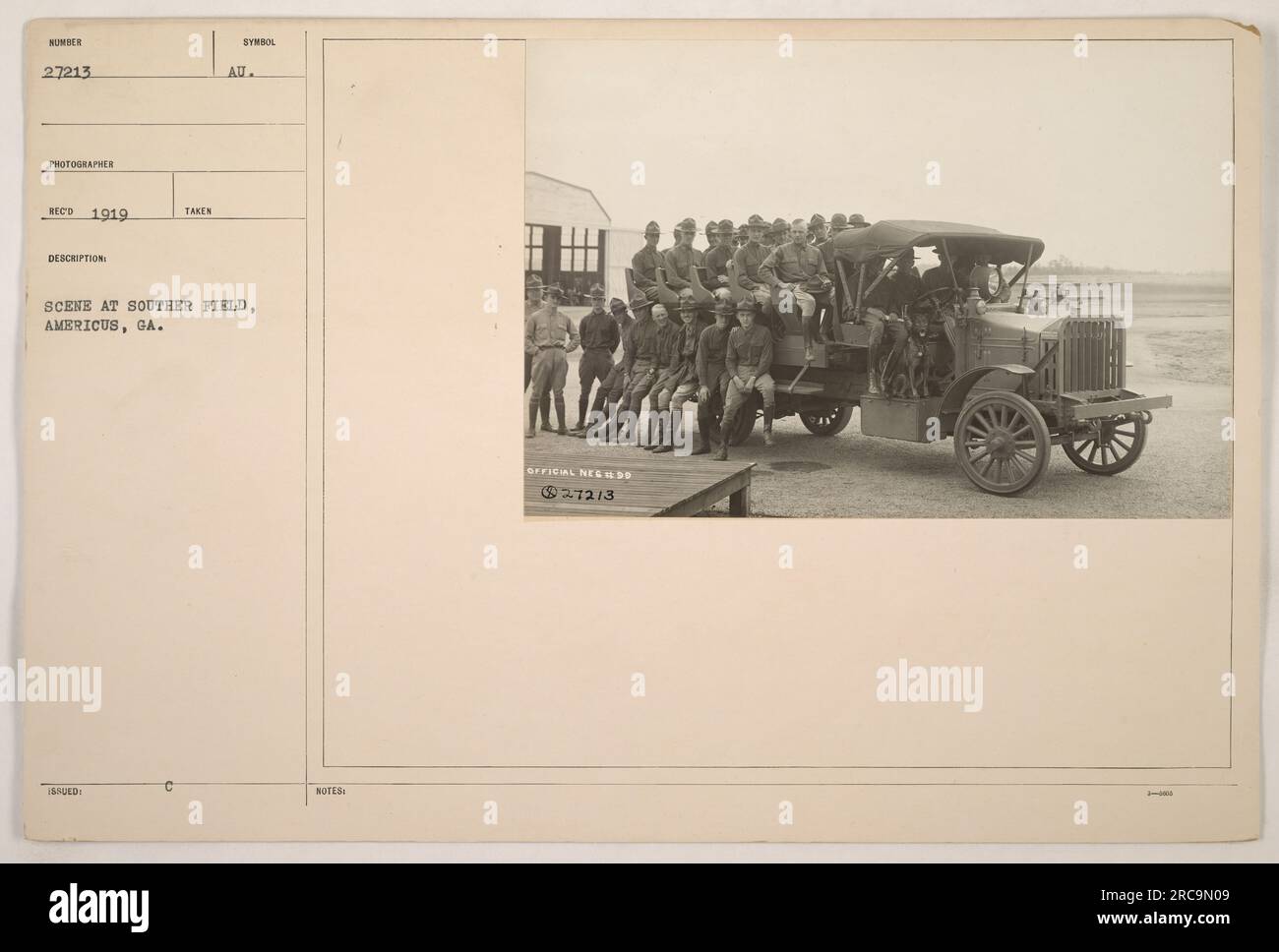 Soldiers lined up in formation at Southern Field in Americus, GA. This ...