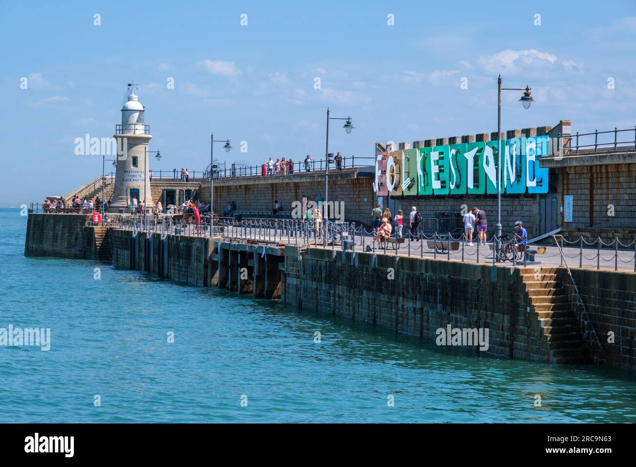 Folkestone, UK - 9 July 2023: Outdoor dining terrace, Folkestone ...