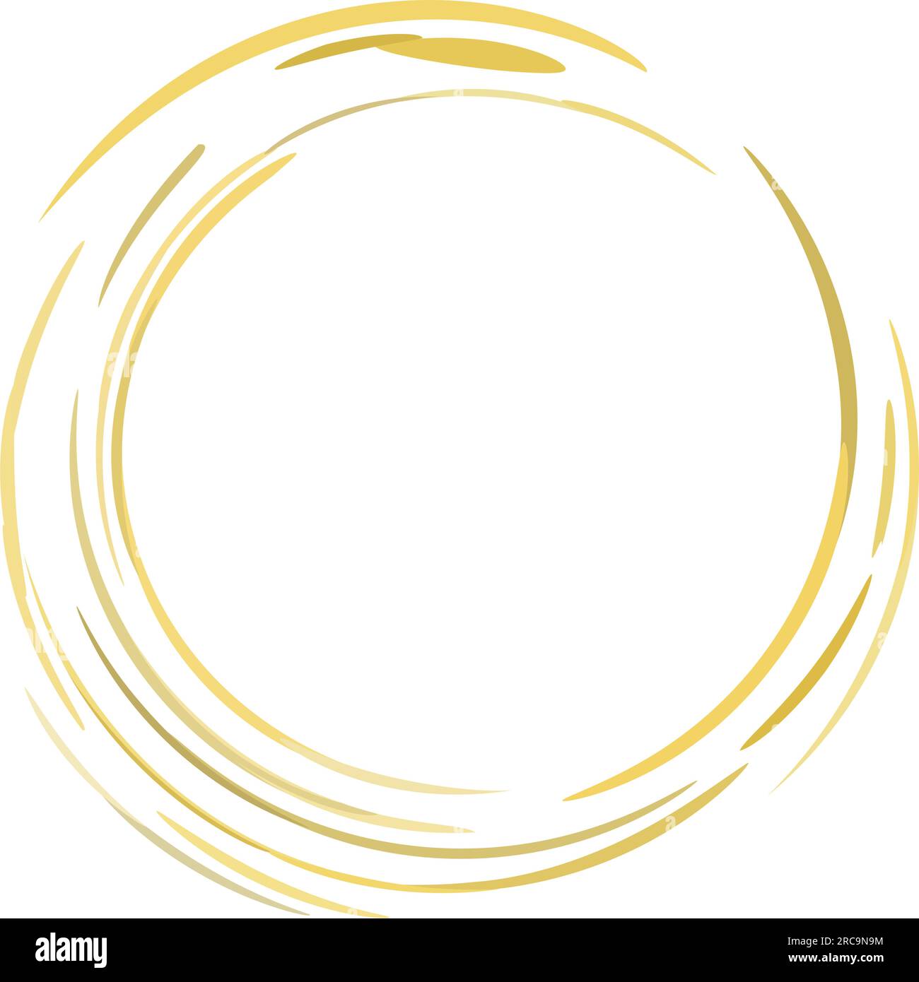 Double golden circle Stock Vector Images - Alamy