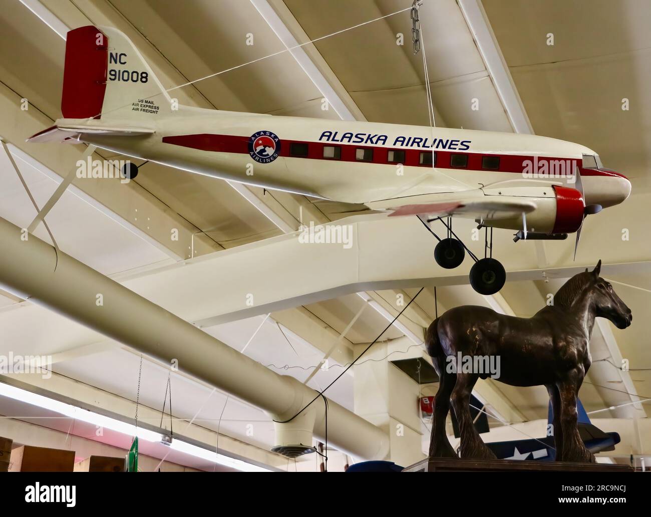 Photo of a model of an Alaska Airlines Douglas DC-3 airplane for sale ...