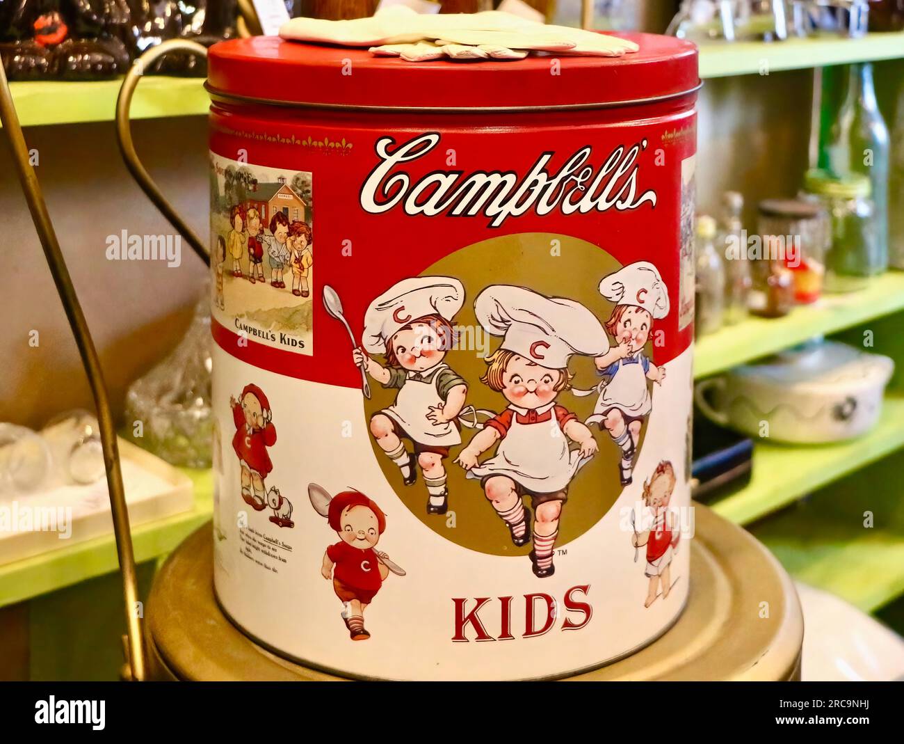 Photo of a Campbell Soup Company tin with Campbell's Kids illustration ...