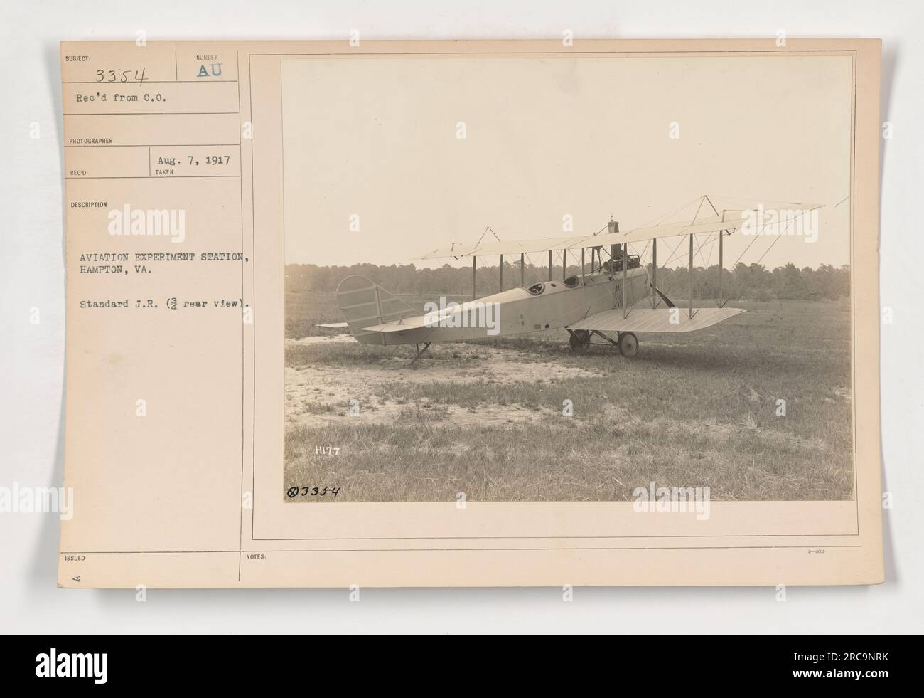 Soldier at Aviation Experiment Station in Hampton, VA. The image shows ...