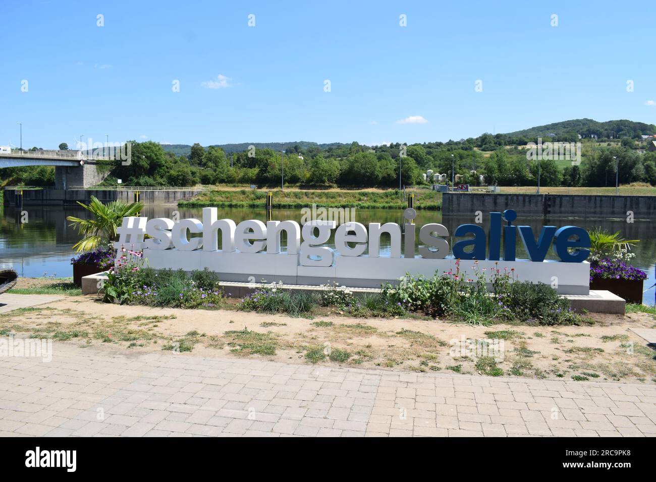 Schengen is Alive Monument Stock Photo - Alamy