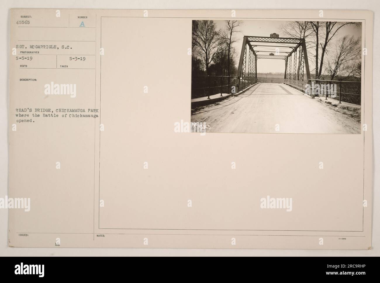 This photograph captures Read's Bridge in Chickamauga Park, the site ...