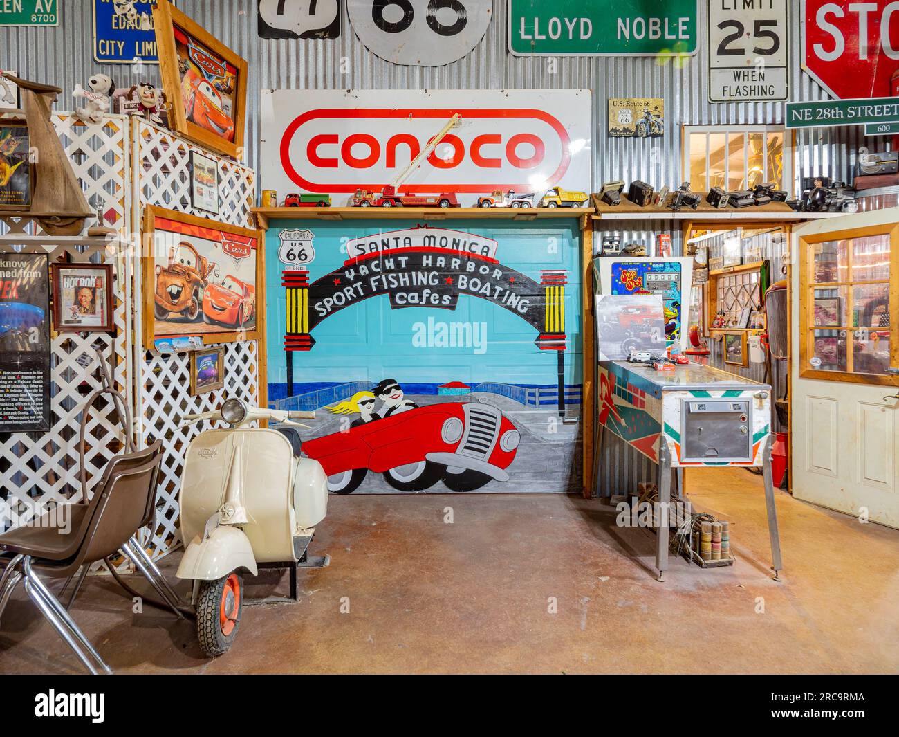 Oklahoma, JUN 27 2023 - Interior view of the OK County 66 - John's Place Stock Photo - Alamy