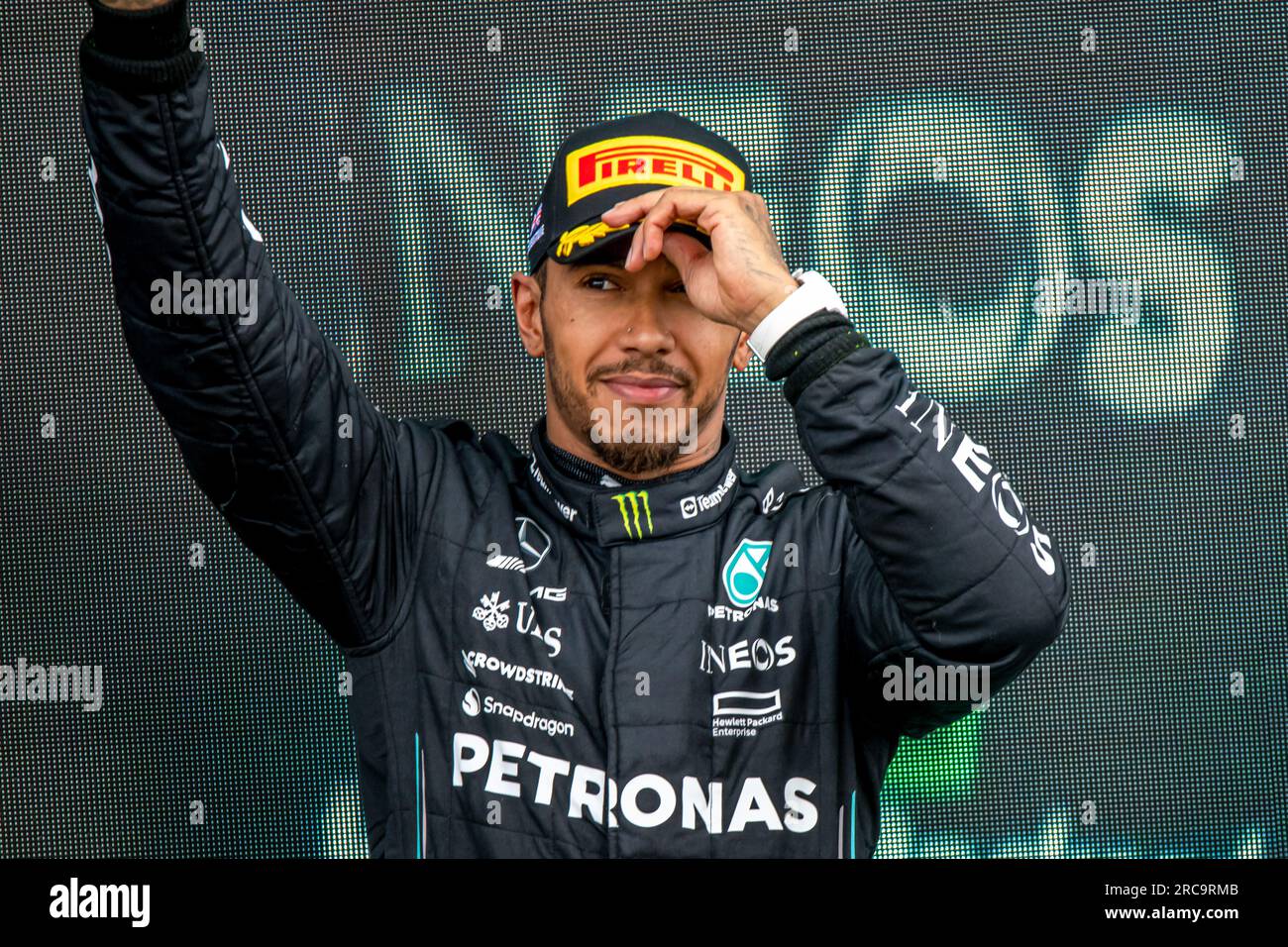 Lewis hamilton podium 2023 hi-res stock photography and images - Alamy