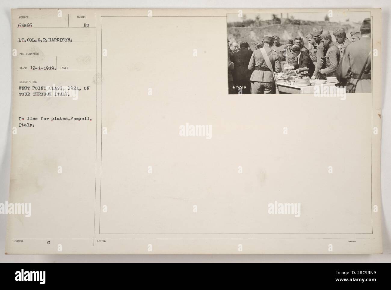 Members of the West Point Class of 1921 are seen standing in line at ...
