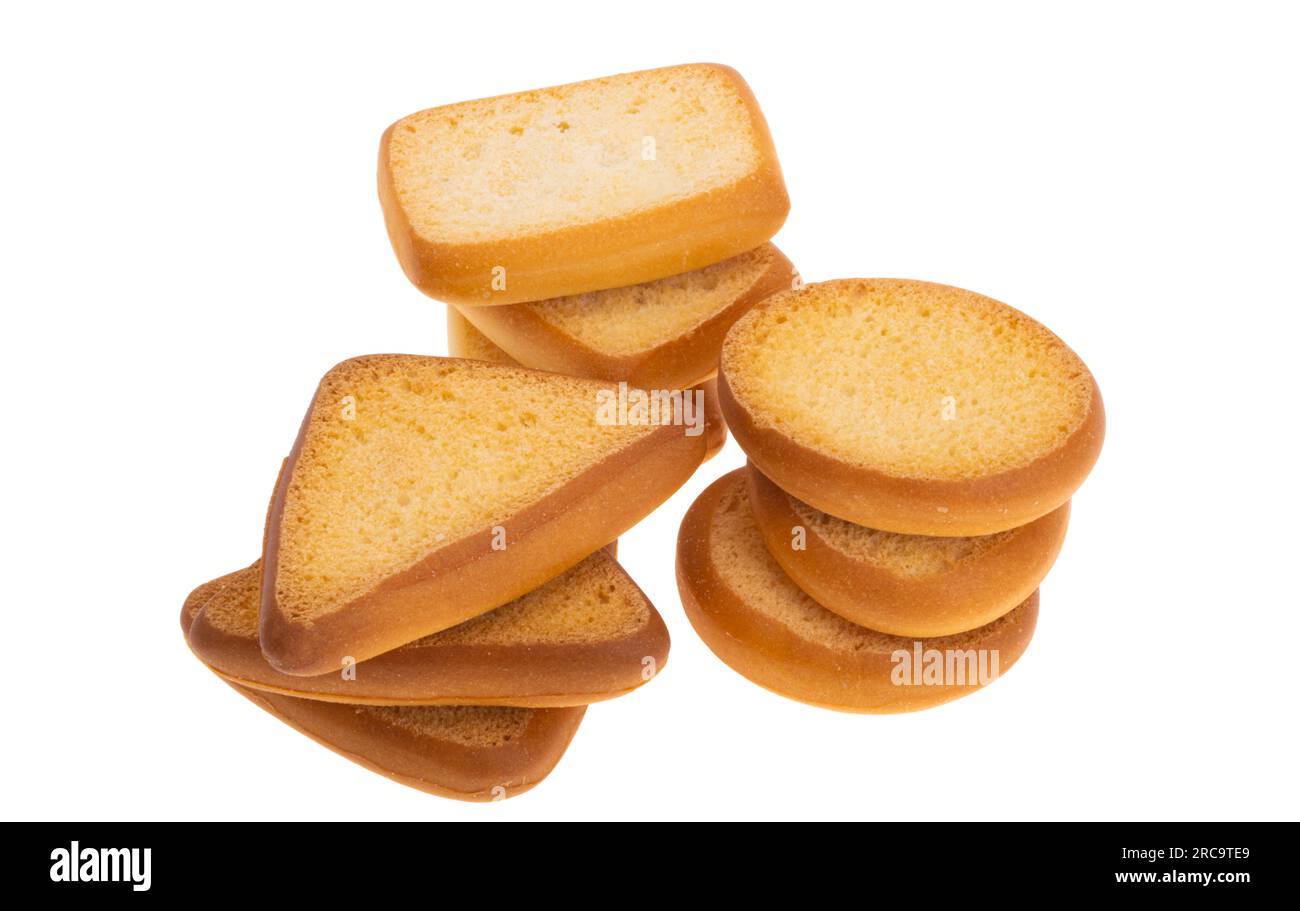 small croutons isolated on white background Stock Photo - Alamy