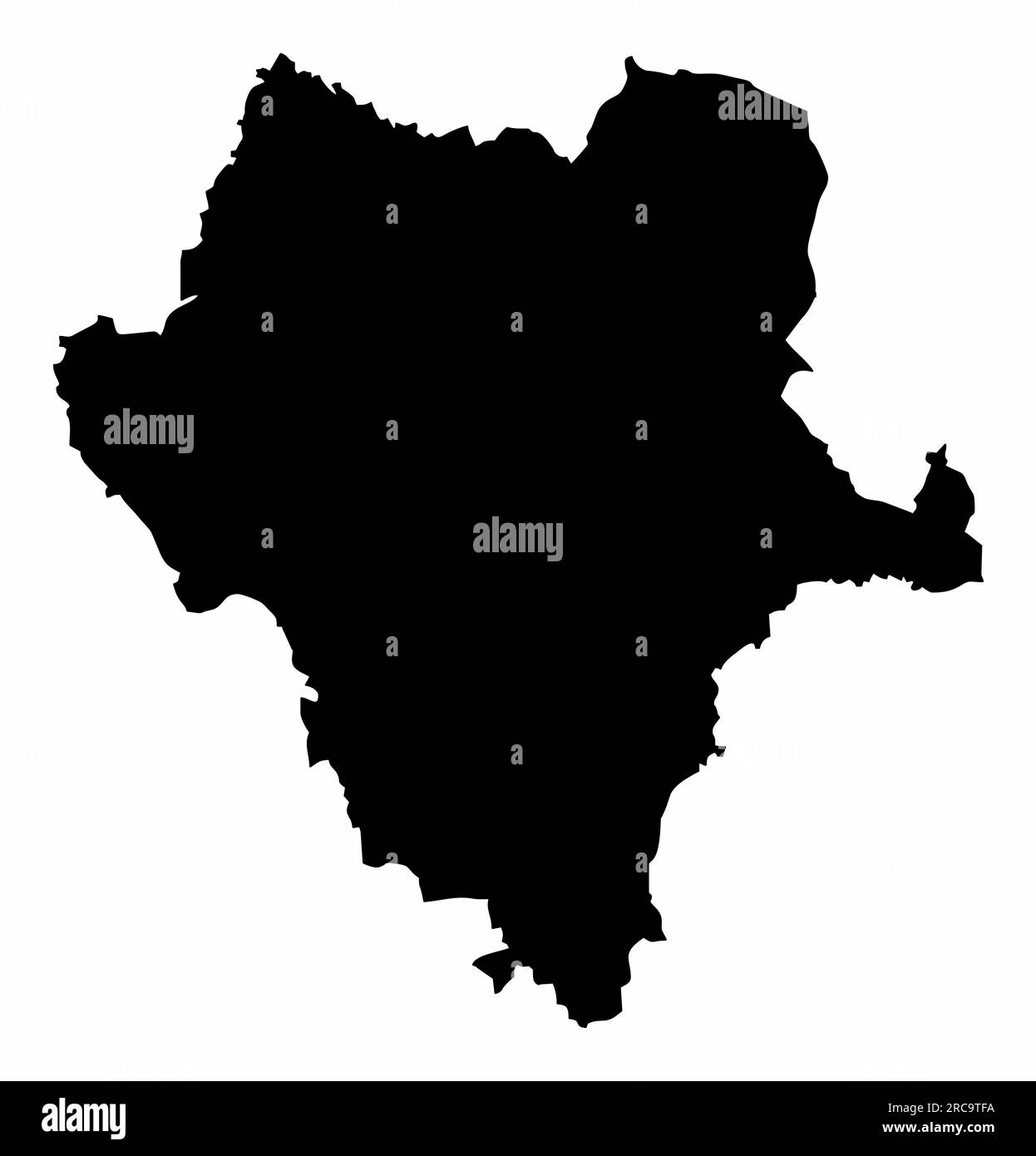 Durango State map silhouette isolated on white background, Mexico Stock ...