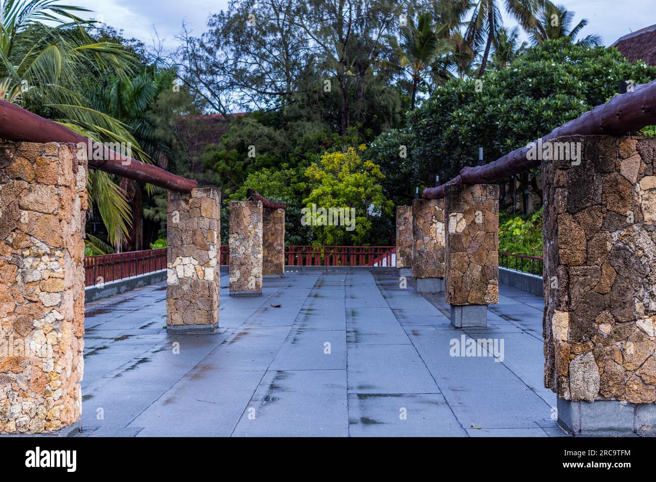 Mombasa City county coastal region white sand beach palm trees indian ...