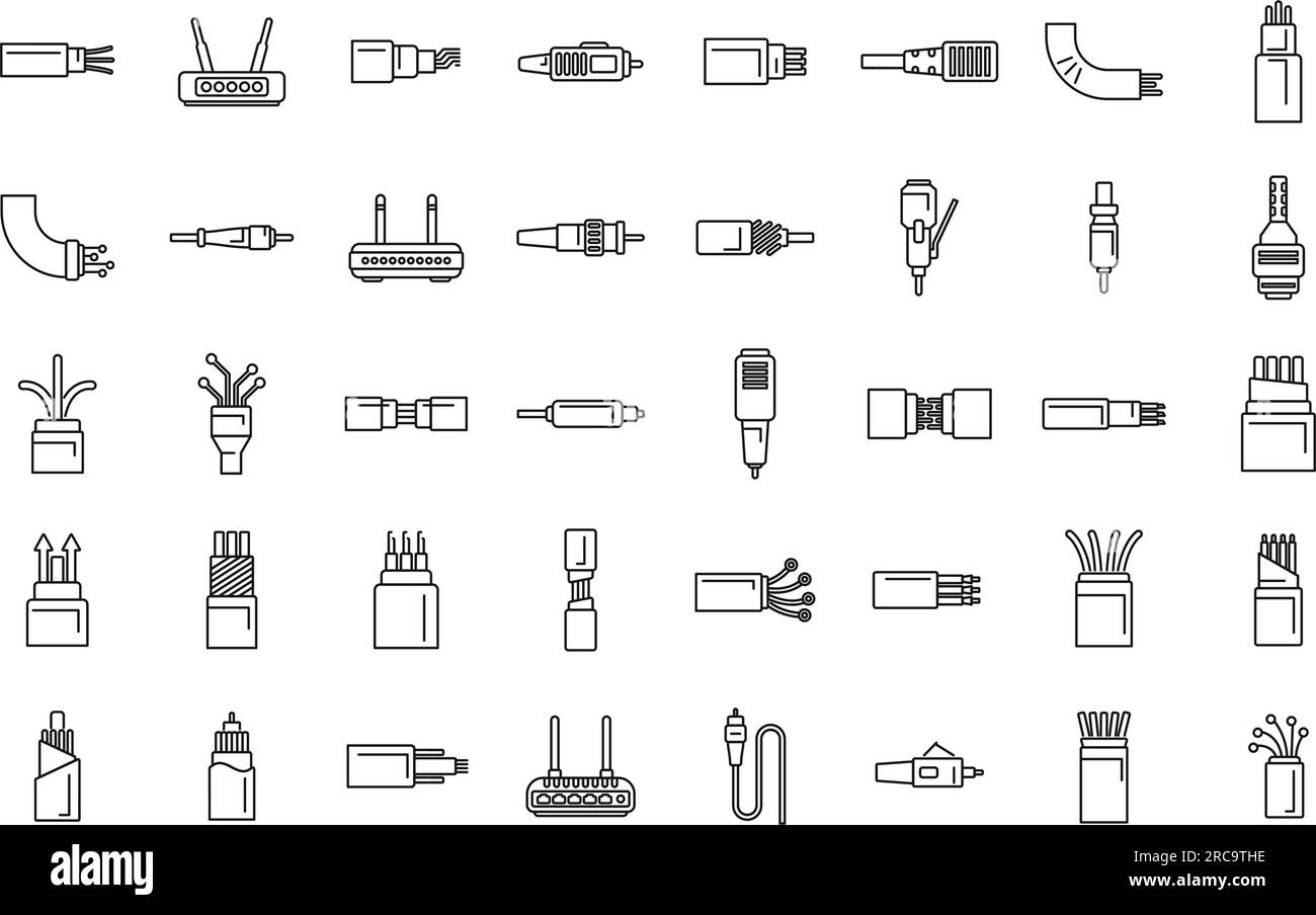 Coil of fibre optic cable Stock Vector Images - Alamy