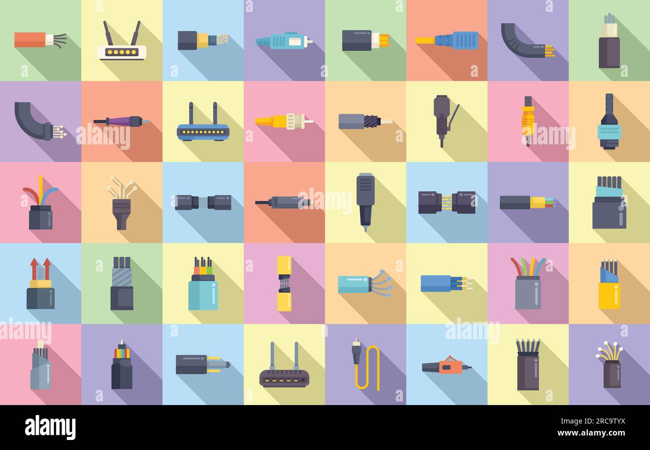 Coil of fibre optic cable Stock Vector Images - Alamy