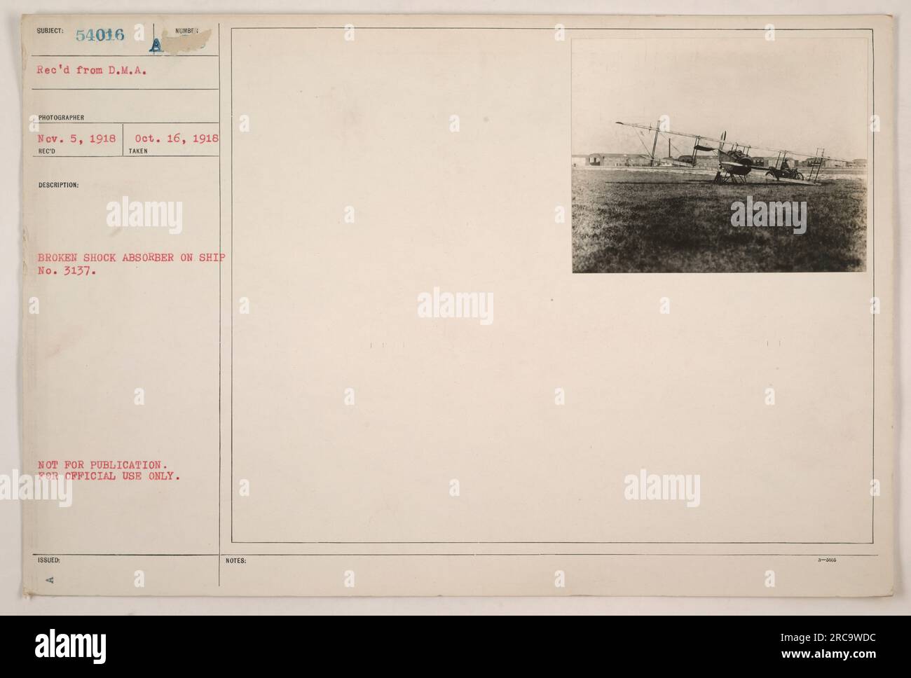Image depicting a broken shock absorber on Ship No. 3137 motorcycle. The photograph was taken on ...