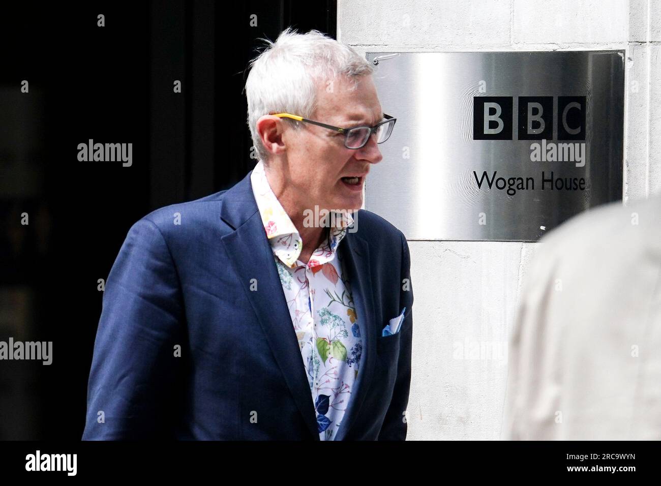 Jeremy Vine leaving Wogan House in central London, after presenter Huw Edwards was named by his ...