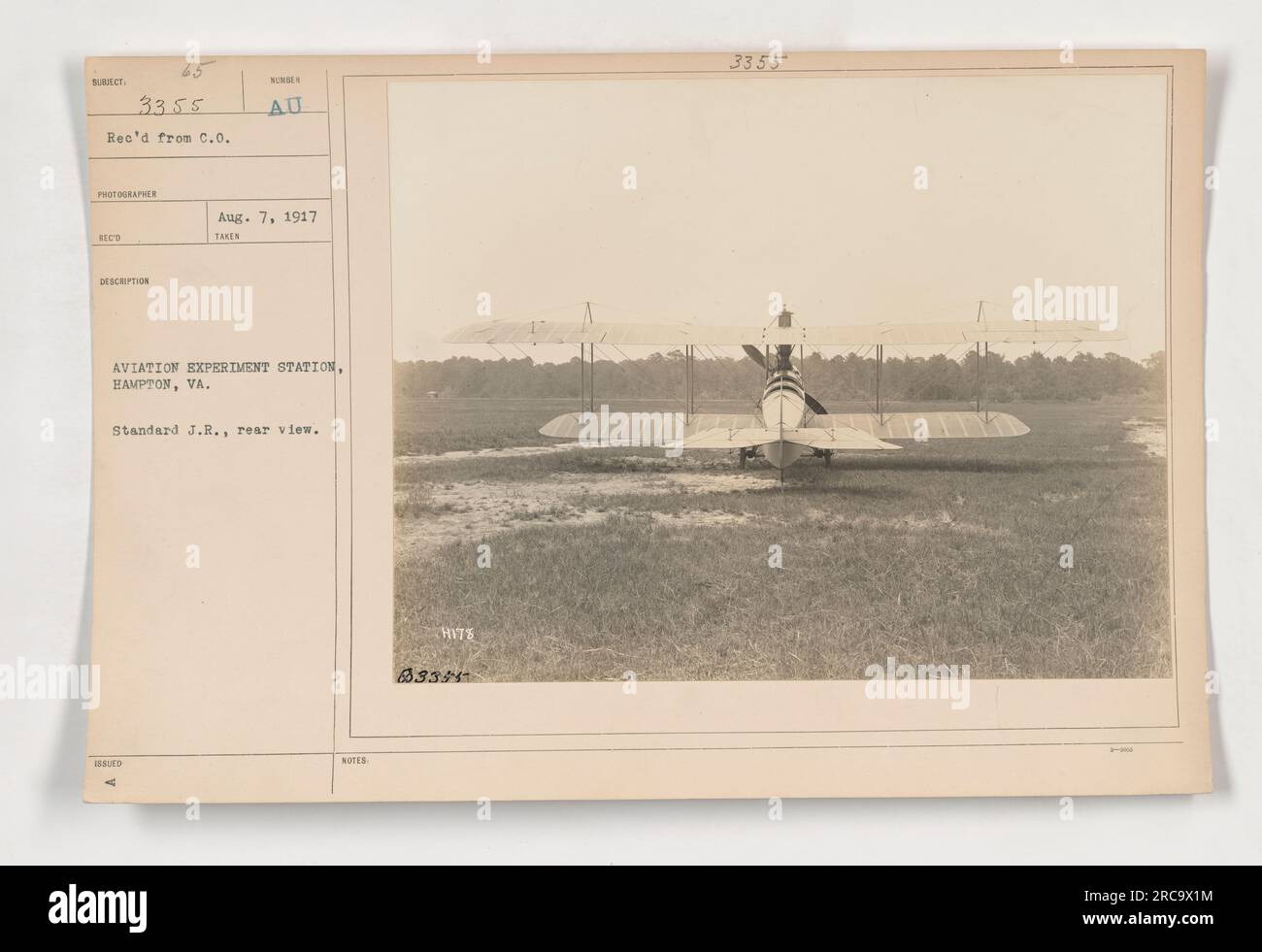 Standard J.R., a rear view of a biplane, taken at the Aviation ...
