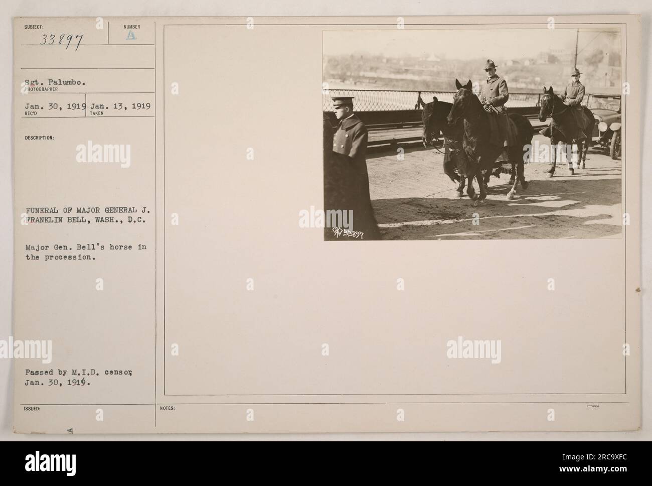 Sgt. Palumbo captured this photograph on January 30, 1919, during the ...