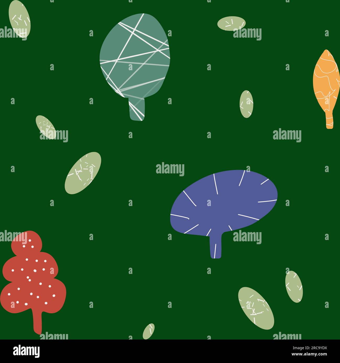 Tree colorful textured abstract deep green pattern Stock Photo - Alamy