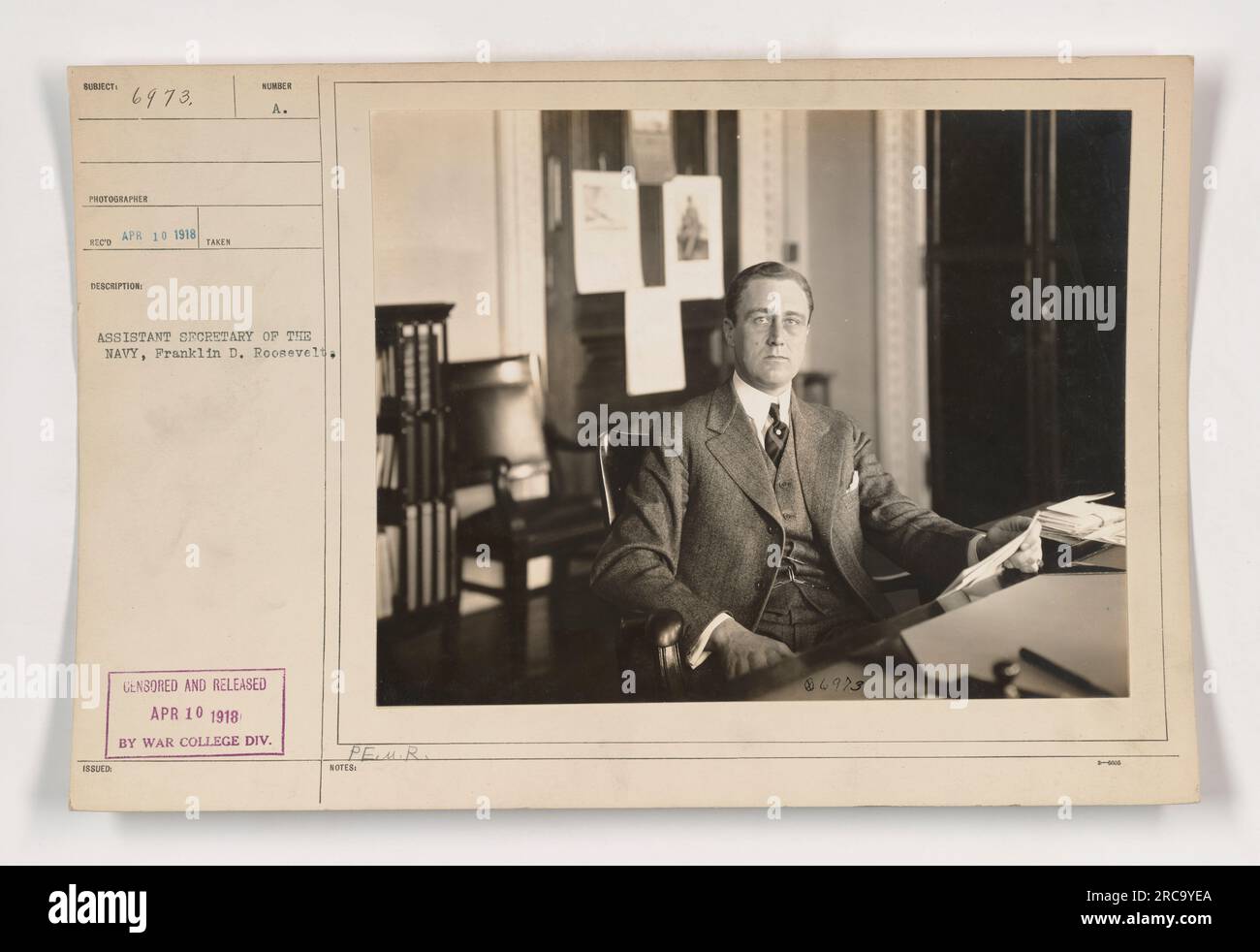 Image: Assistant Secretary of the Navy, Franklin D. Roosevelt during ...