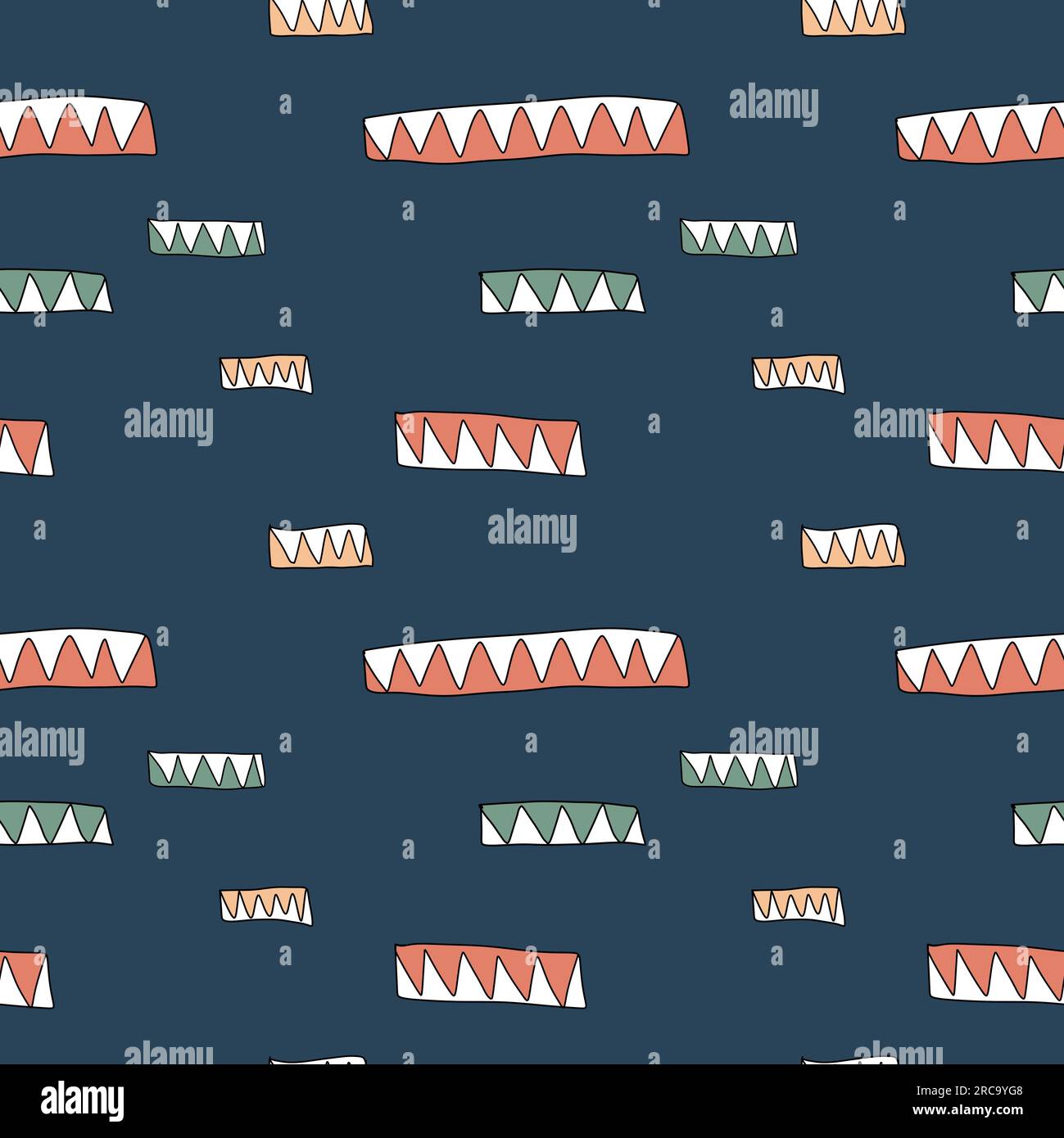 Horizontal triangle kid deep blue geometry pattern Stock Photo - Alamy