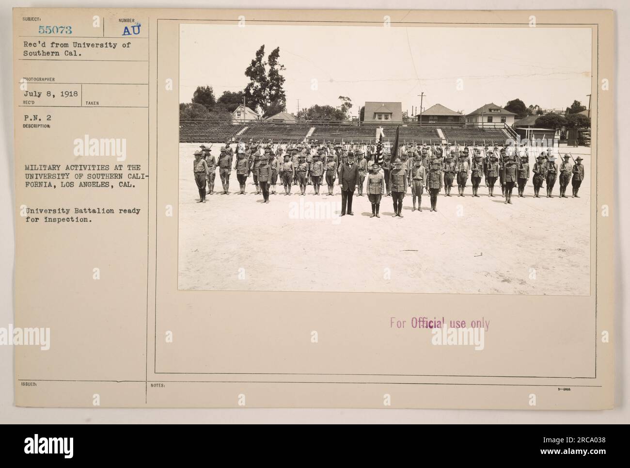 "University Battalion at the University of Southern California, Los ...