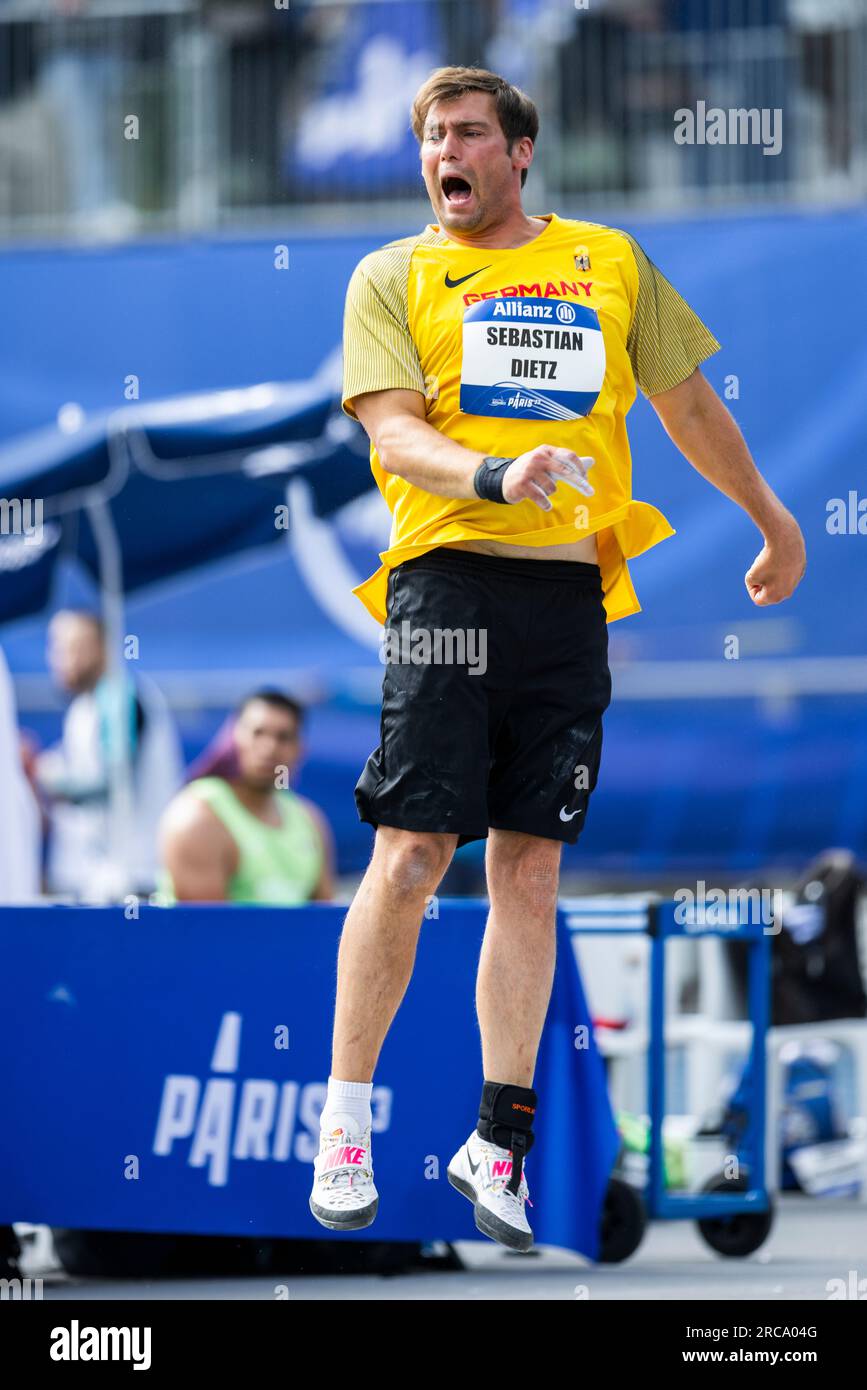 Paris, Stade Charlety, 13.07.23: Sebastian Dietz of germany at the the ...