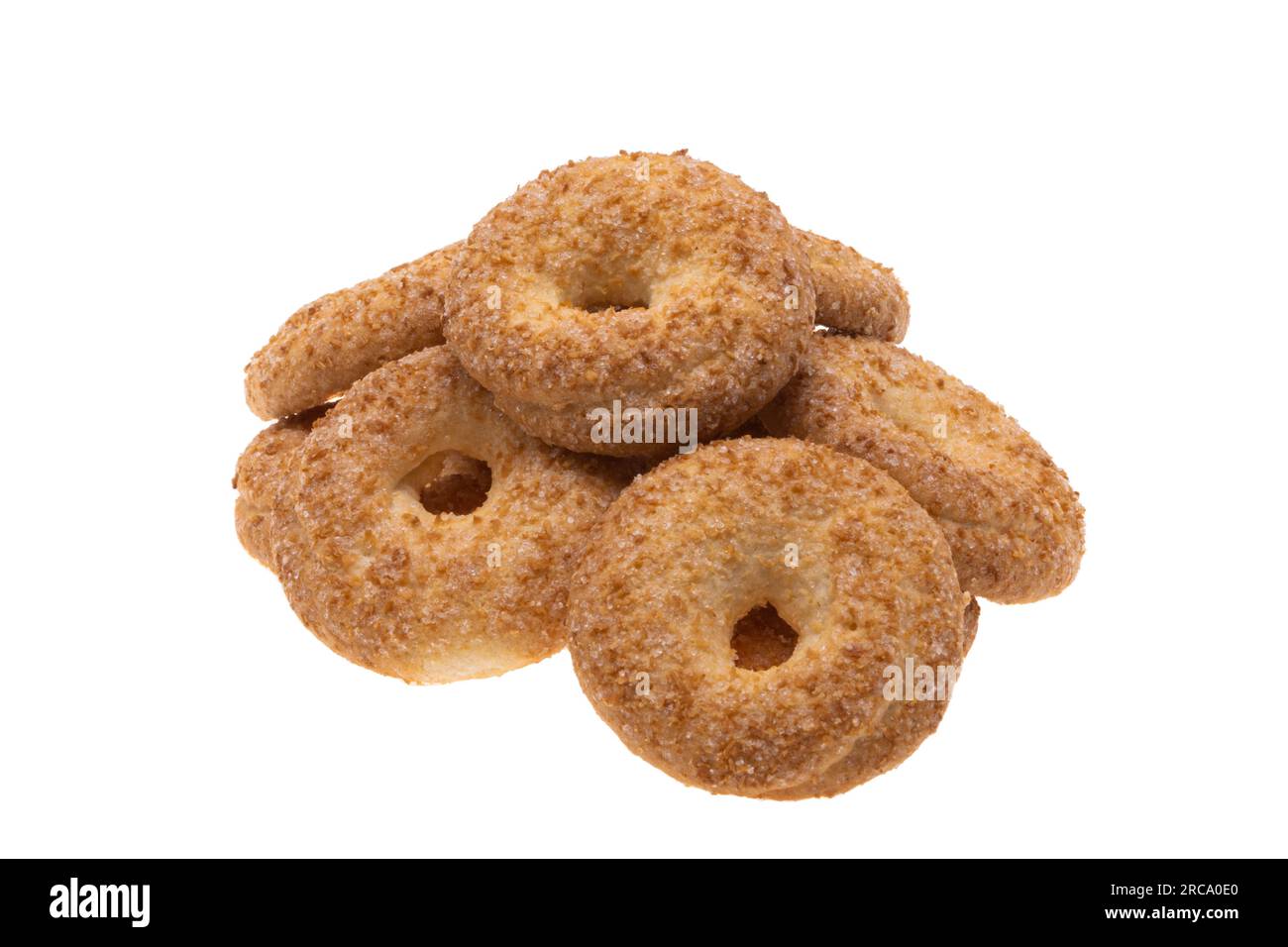 sugar ring cookies isolated on white background Stock Photo - Alamy